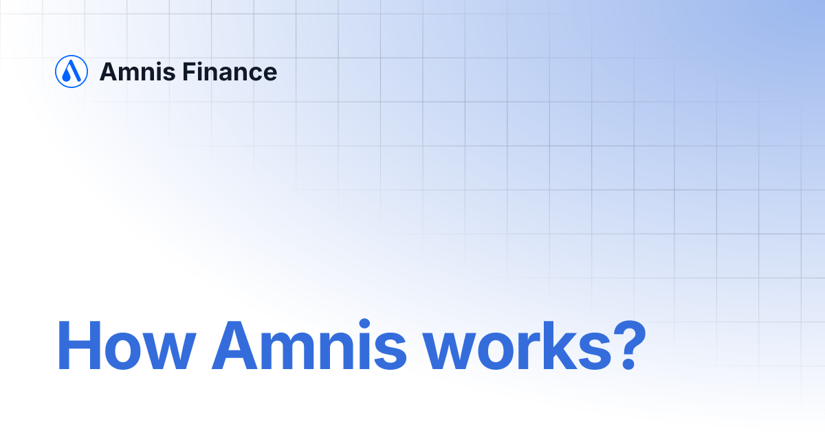 How Amnis works? | Amnis Finance